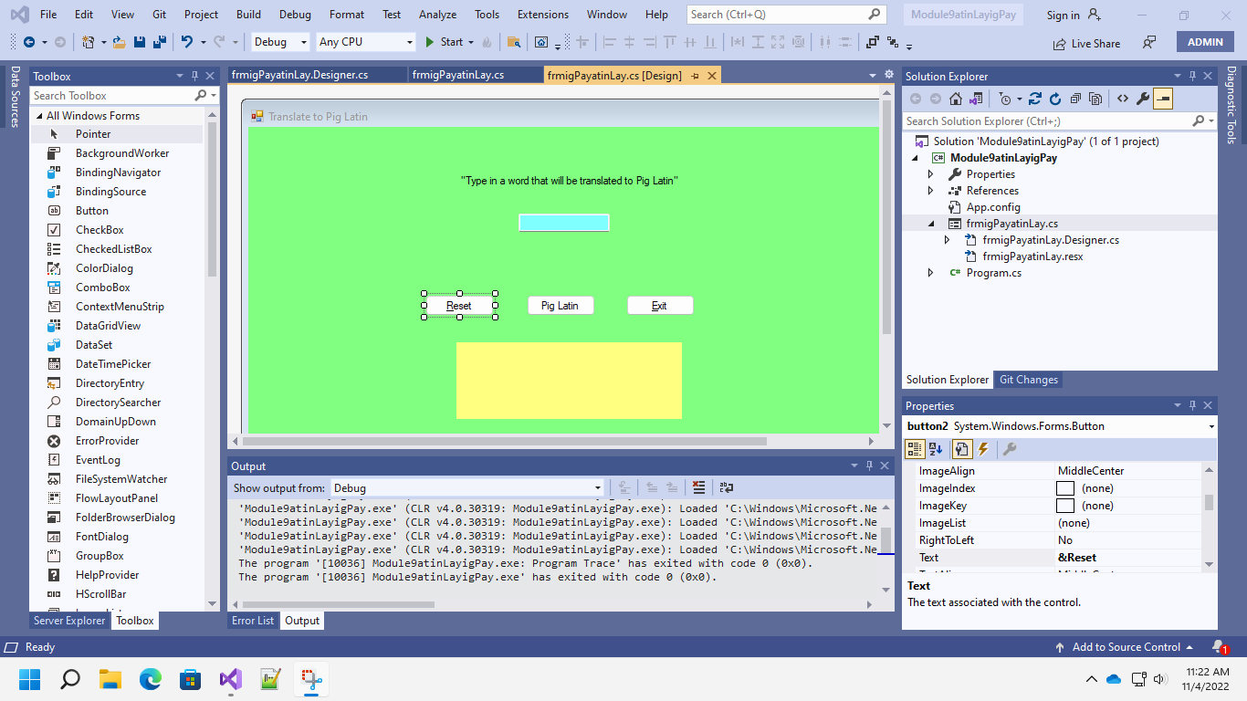 Solved This is for C# and in Visual Studio 2015. I just need | Chegg.com