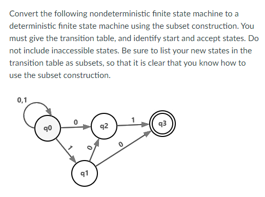 Solved Convert the following nondeterministic finite state | Chegg.com
