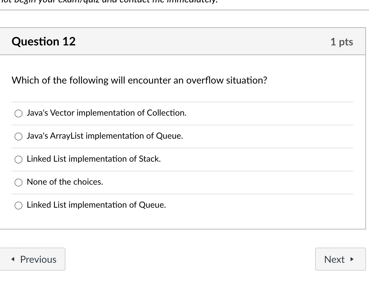 Solved Question 12 1 Pts Which Of The Following Will 