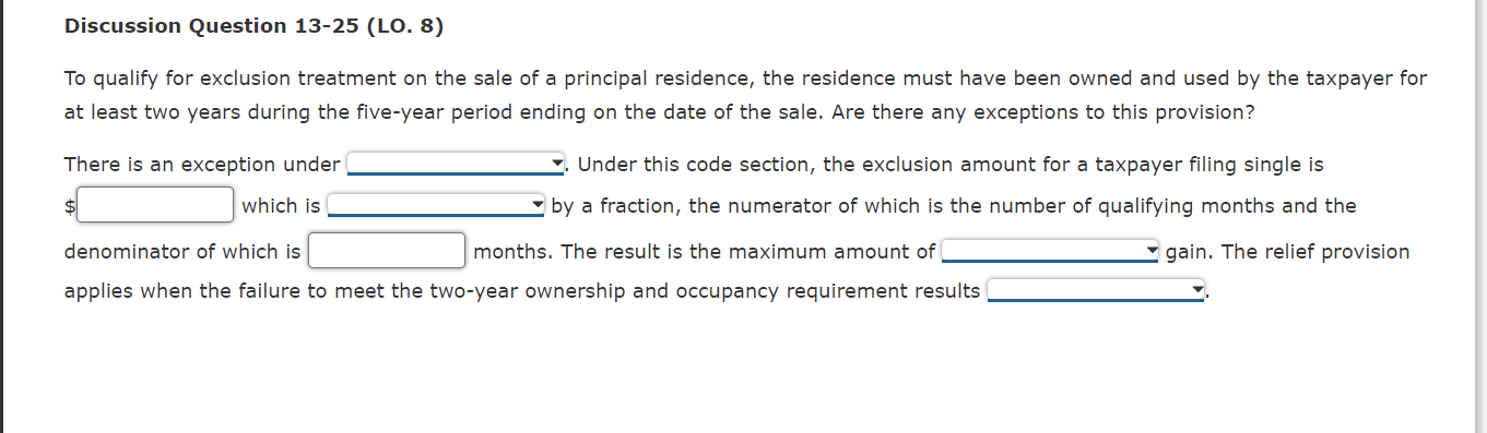Solved Discussion Question 13-25 (LO. 8)To qualify for | Chegg.com