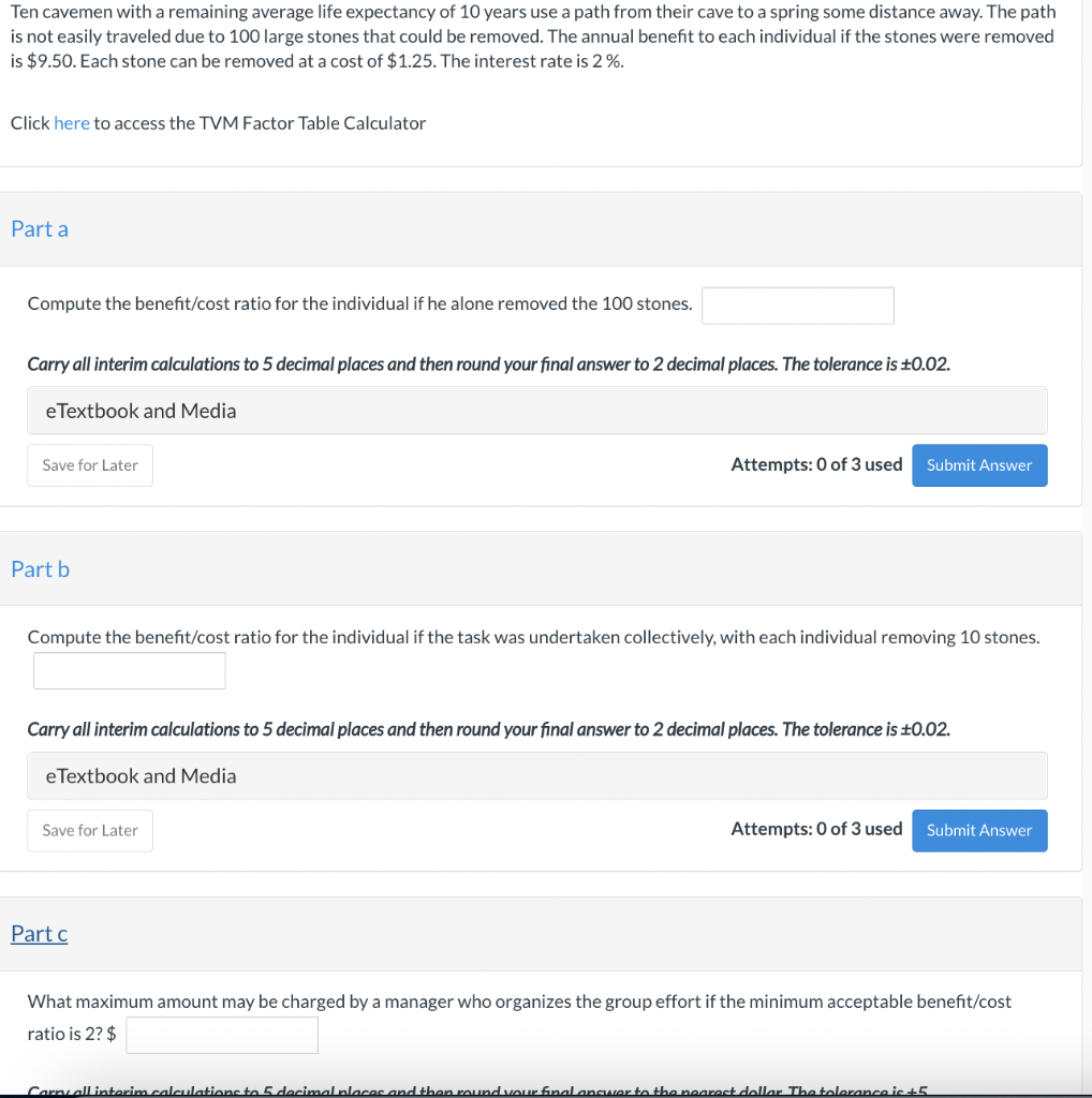 Solved Ten cavemen with a remaining average life expectancy | Chegg.com