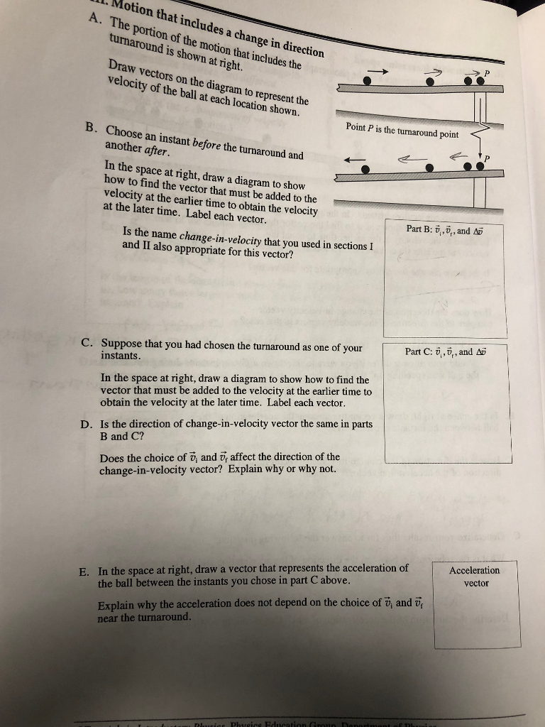Solved l. Motion that includes a change in direction A. The | Chegg.com