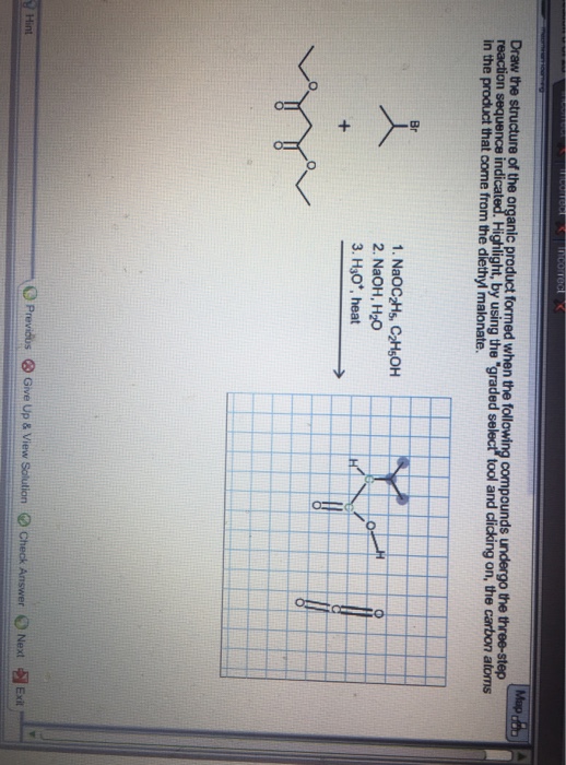 Solved Draw The Structure Of The Organic Product Formed When