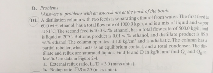 D. Problems Answers to problems with an asterisk are | Chegg.com