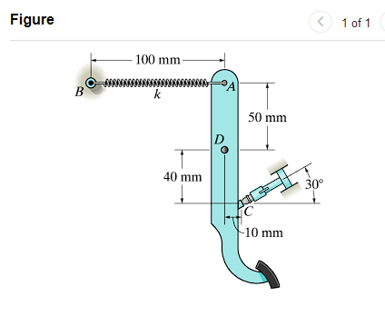 Solved When no force is applied to the brake pedal of the | Chegg.com