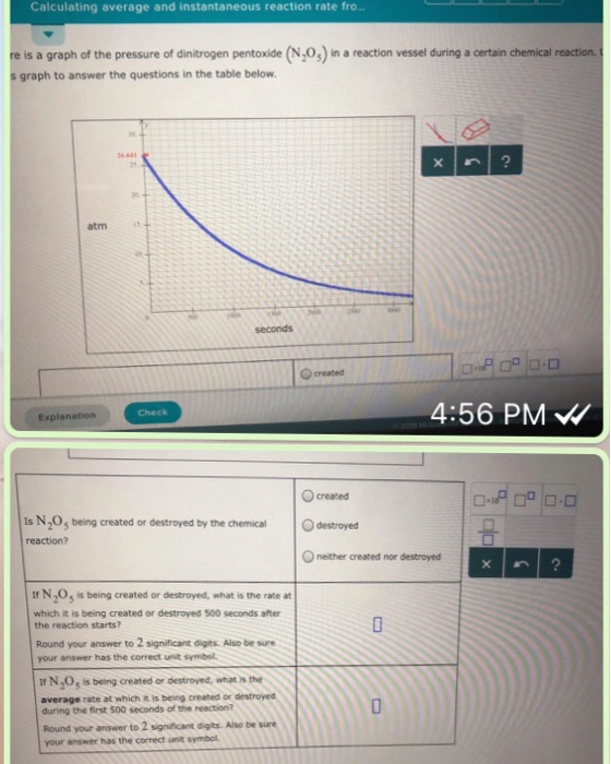 Solved Calculating average and instantaneous reaction rate | Chegg.com