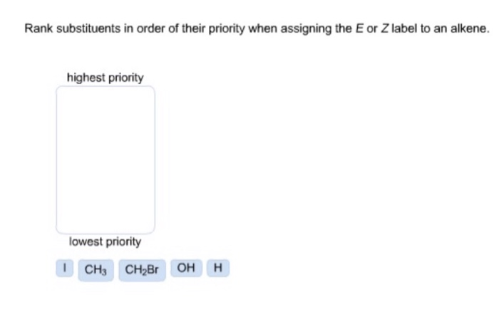 Solved Rank substituents in order of their priority when | Chegg.com
