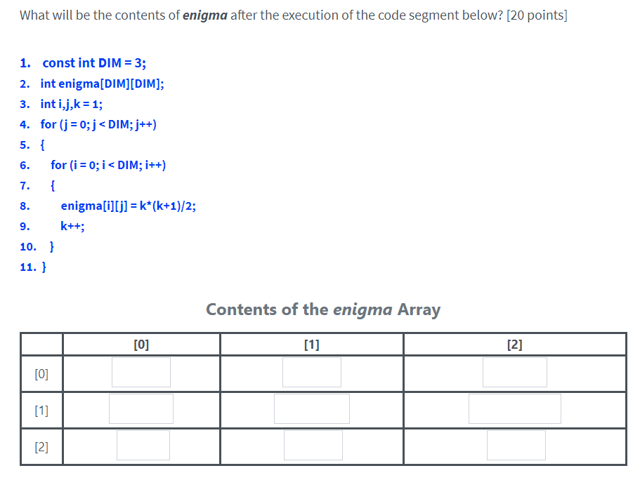 Solved What will be the contents of enigma after the | Chegg.com