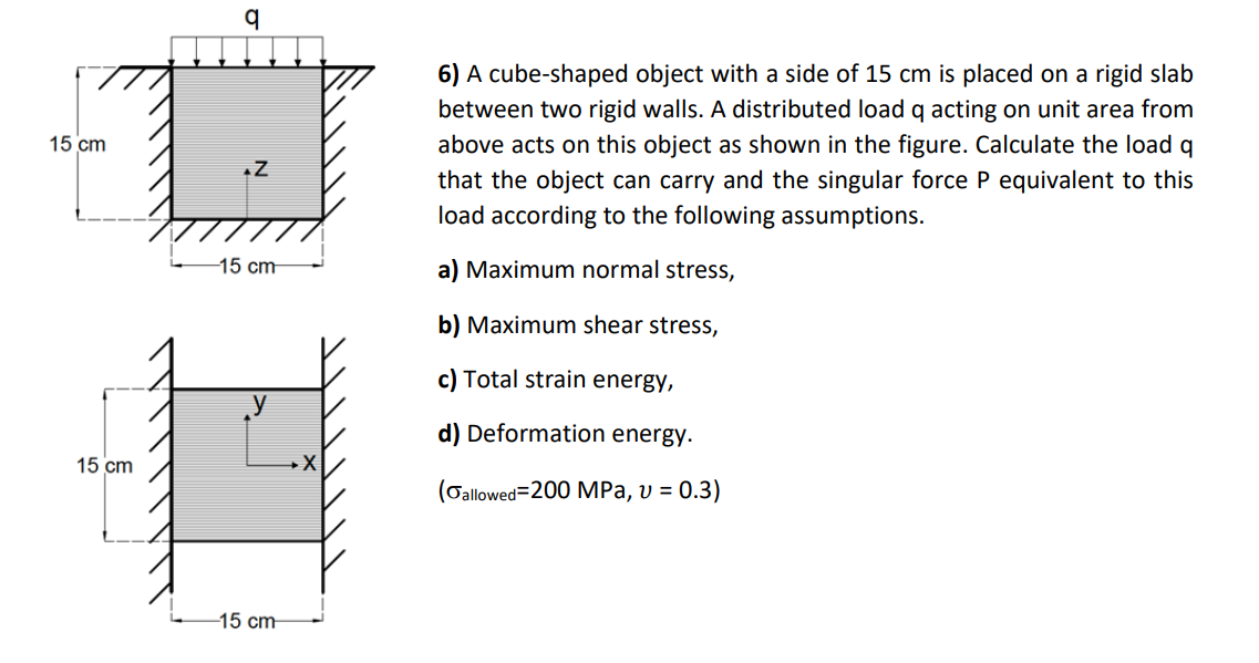 Solved A cube-shaped object with a side of 15cm ﻿is placed | Chegg.com