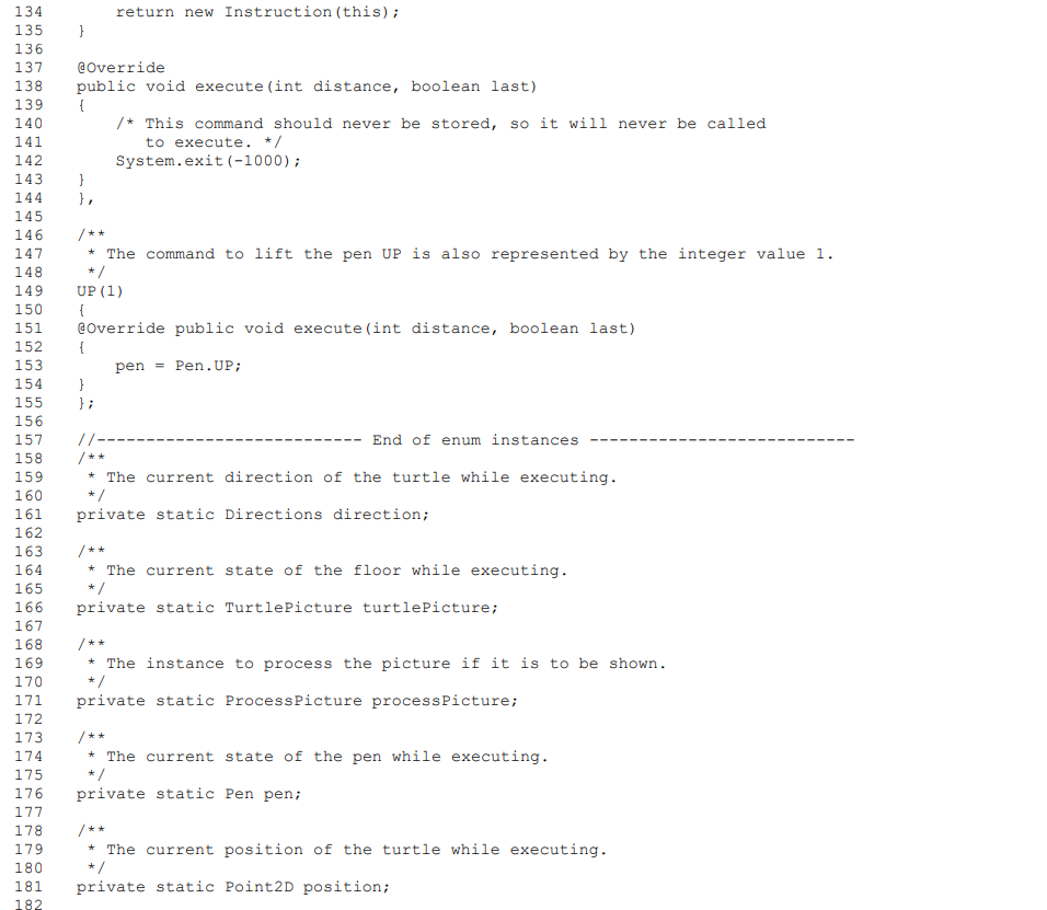 Solved Follow the logic of the enterCommands method of the | Chegg.com