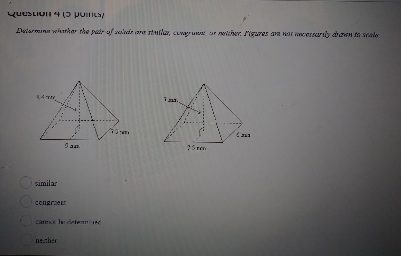 Solved Question 4 points) Determine whether the pair of | Chegg.com