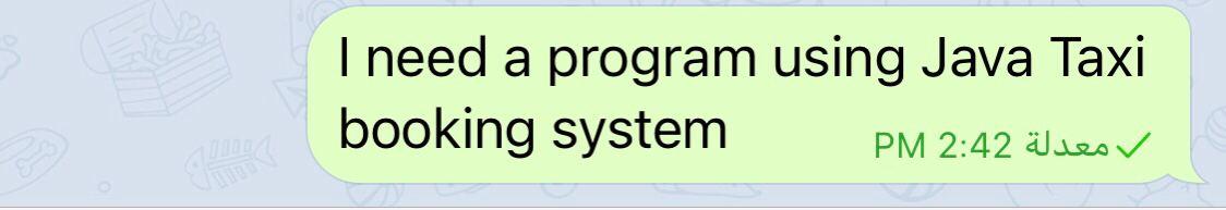 Solved I need a program using Java Taxi booking system PM | Chegg.com