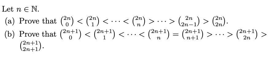 Solved Let n E N 2n 2n (a) Prove that ()