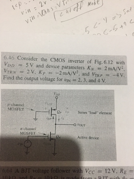 Solved Consider the CMOS inverter of Fig. 6.12 with V_DD = | Chegg.com