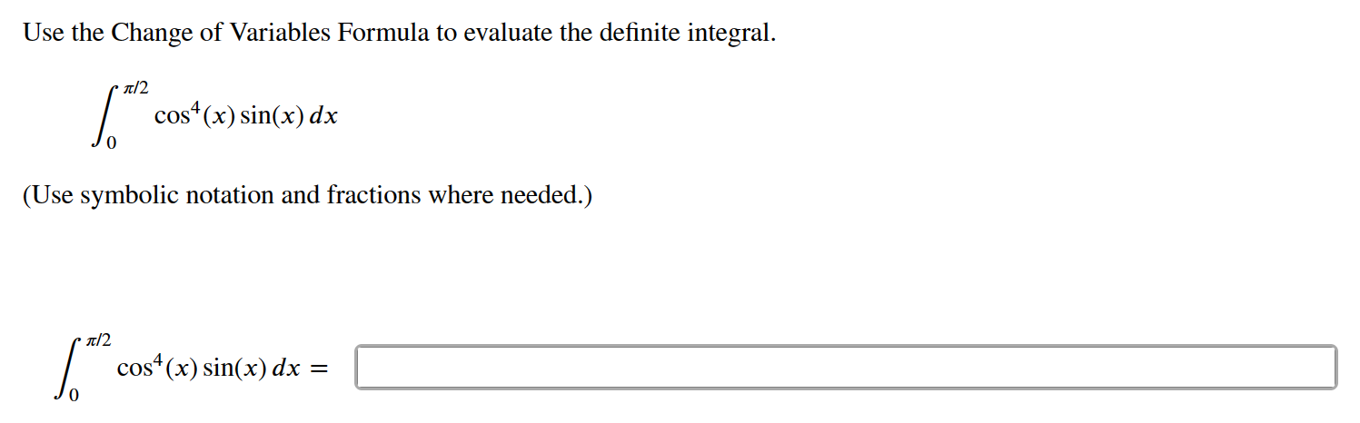 Use the Change of Variables Formula to evaluate the | Chegg.com | Chegg.com
