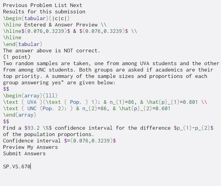 Solved Previous Problem List Next Results for this | Chegg.com