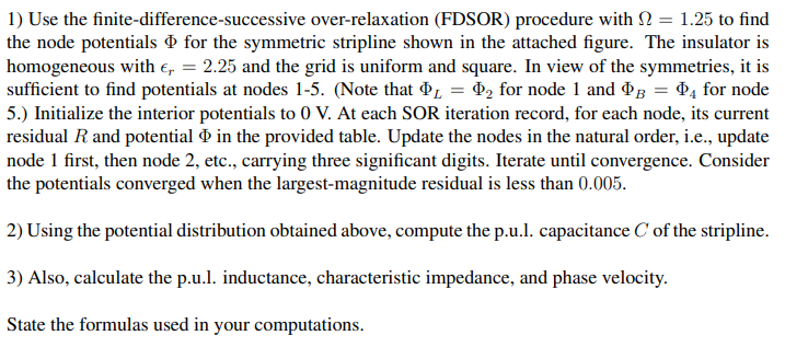 1) Use the finite-difference-successive | Chegg.com