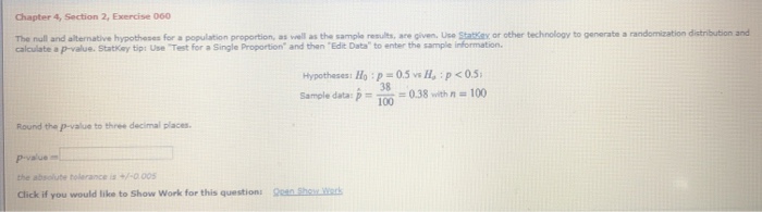 Solved Chapter 4, Section 2, Exercise 045 The null and | Chegg.com