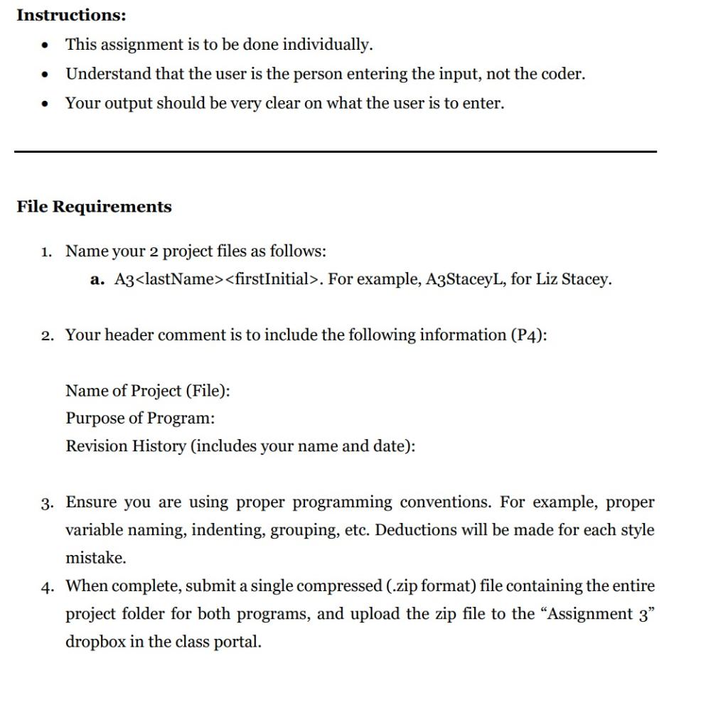 Solved Instructions: - This assignment is to be done | Chegg.com