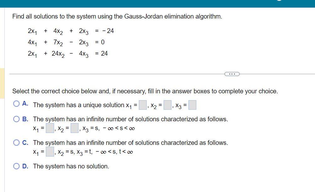 Solved Find all solutions to the system using the | Chegg.com