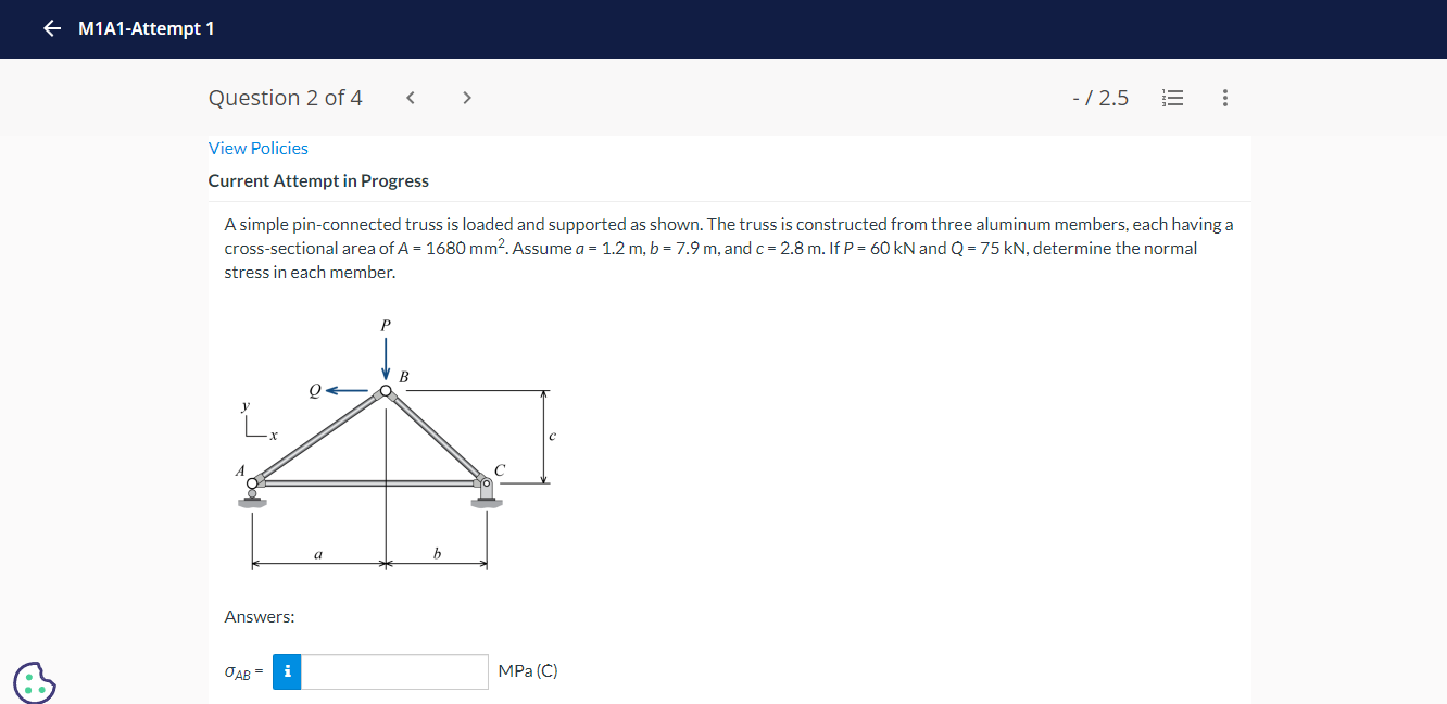 Solved A simple pin-connected truss is loaded and supported | Chegg.com Solved A simple pin-connected truss is loaded and supported | Chegg.com