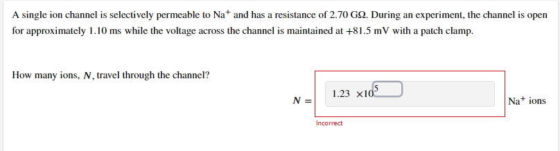 Solved A single ion channel is selectively permeable to Na+ | Chegg.com