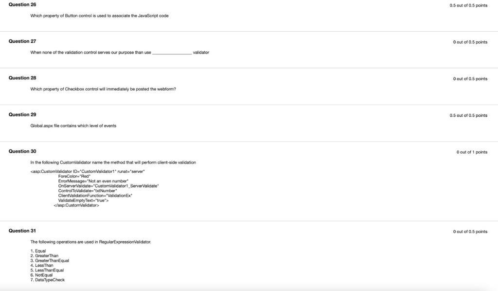 Solved Question 26 0.5 out of 0.5 points Which property of | Chegg.com