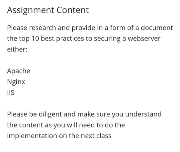 Solved Assignment Content Please research and provide in a | Chegg.com ...