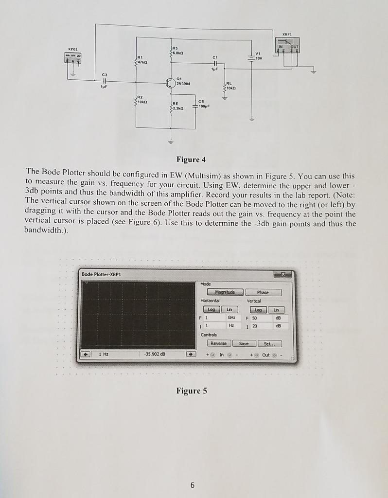 Solved EE-203 Lab#5 The BJT Common-Emitter Amplilier 1) | Chegg.com