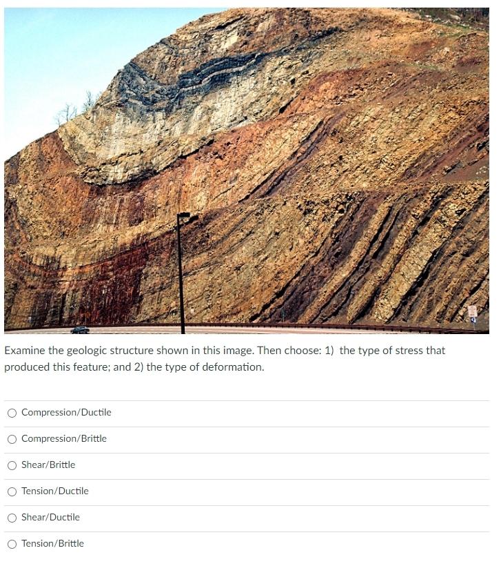 Solved Die om Identify the most prominent geologic structure | Chegg.com