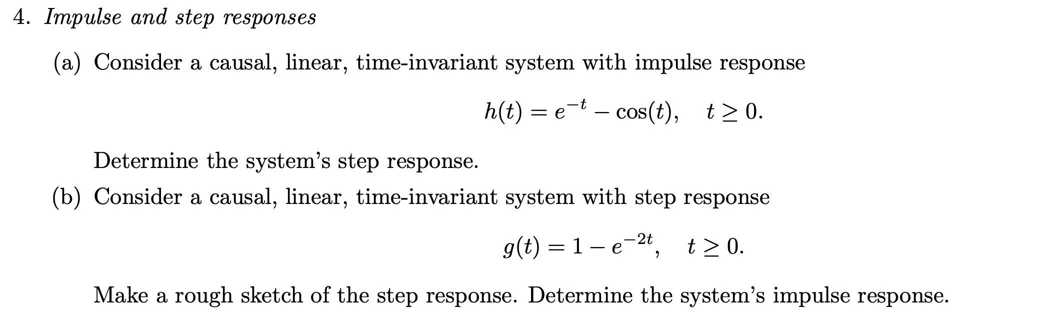 Solved 1. Impulse and step responses (a) Consider a causal, | Chegg.com