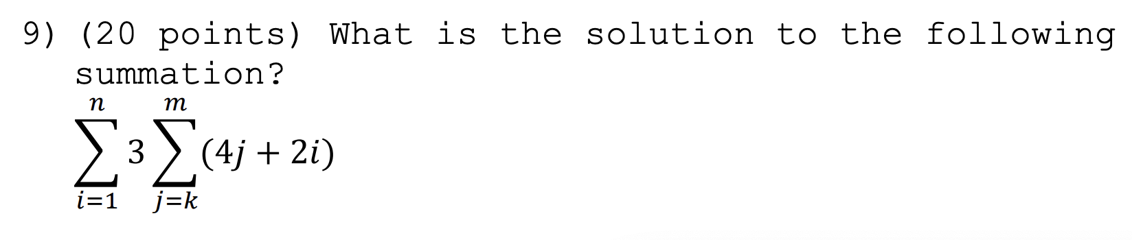 Solved 9) (20 points) What is the solution to the following | Chegg.com