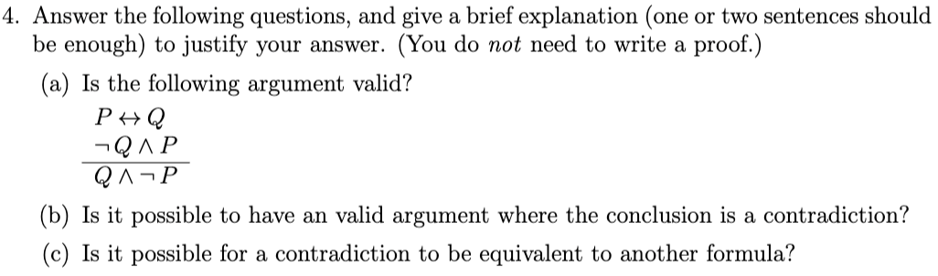 Solved 4. Answer the following questions, and give a brief | Chegg.com