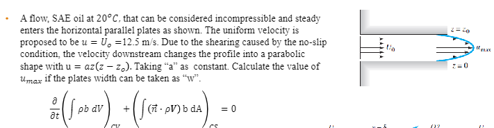 Solved A flow, SAE oil at 20∘C, that can be considered | Chegg.com