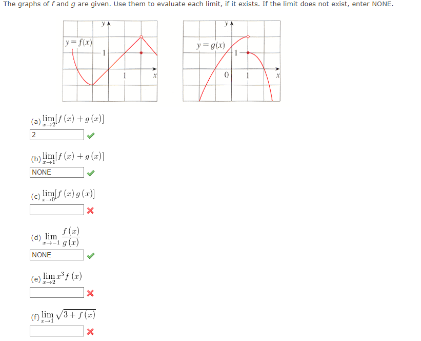 Solved e graphs of f and g are given. Use them to evaluate | Chegg.com