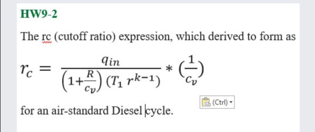Solved HW9-2 The rc (cutoff ratio) expression, which derived | Chegg.com
