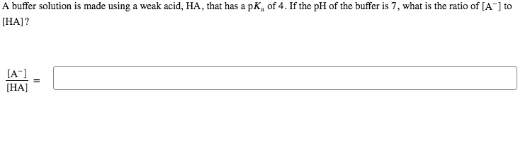 [Solved]: A buffer solution is made using a weak acid,