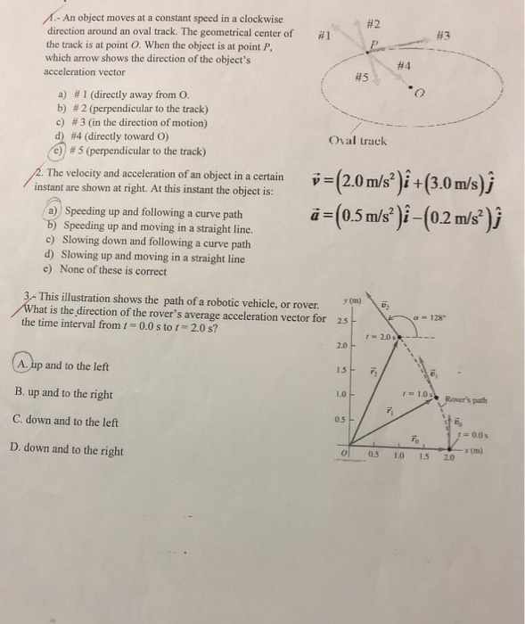 A-An object moves at a constant speed in a clockwise | Chegg.com