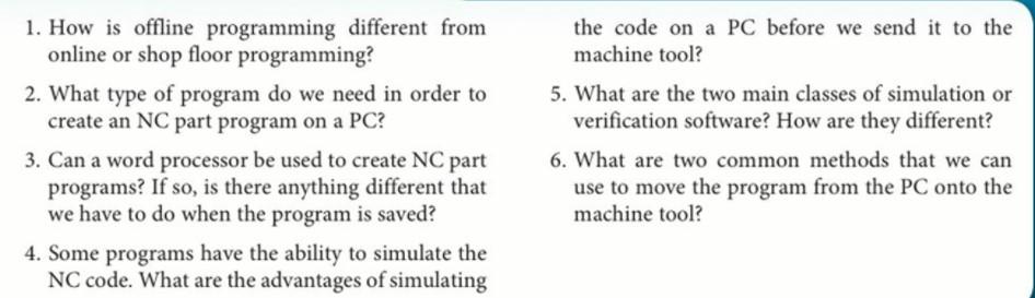 Solved 1. How is offline programming different from online | Chegg.com