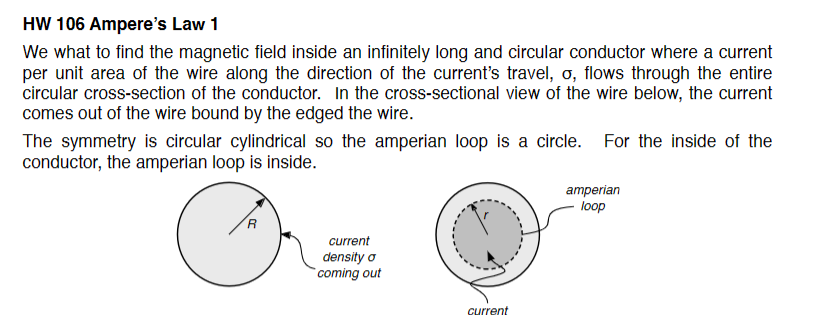 Solved HW 106 Ampere's Law 1 We what to find the magnetic | Chegg.com
