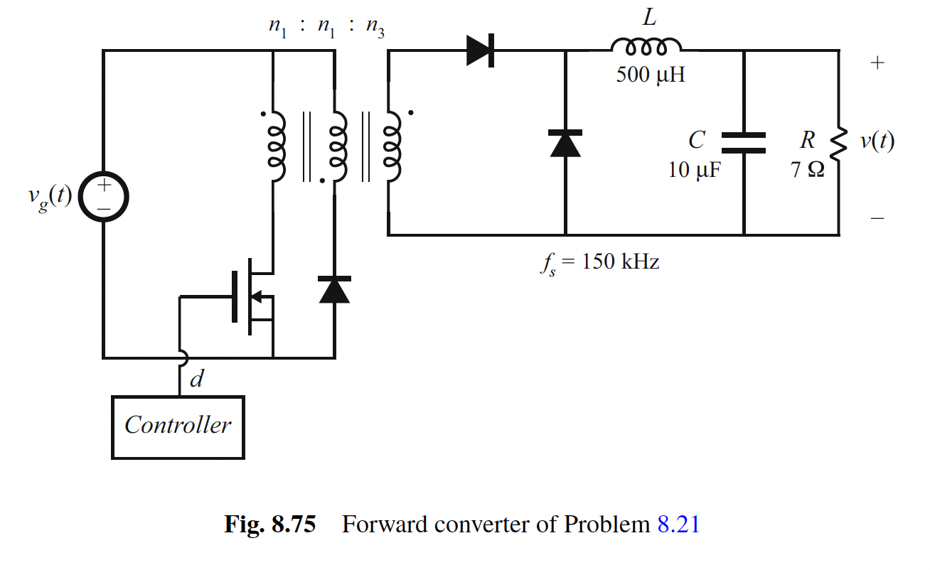 Solved The forward converter of Fig. 8.75 ﻿operates in the | Chegg.com