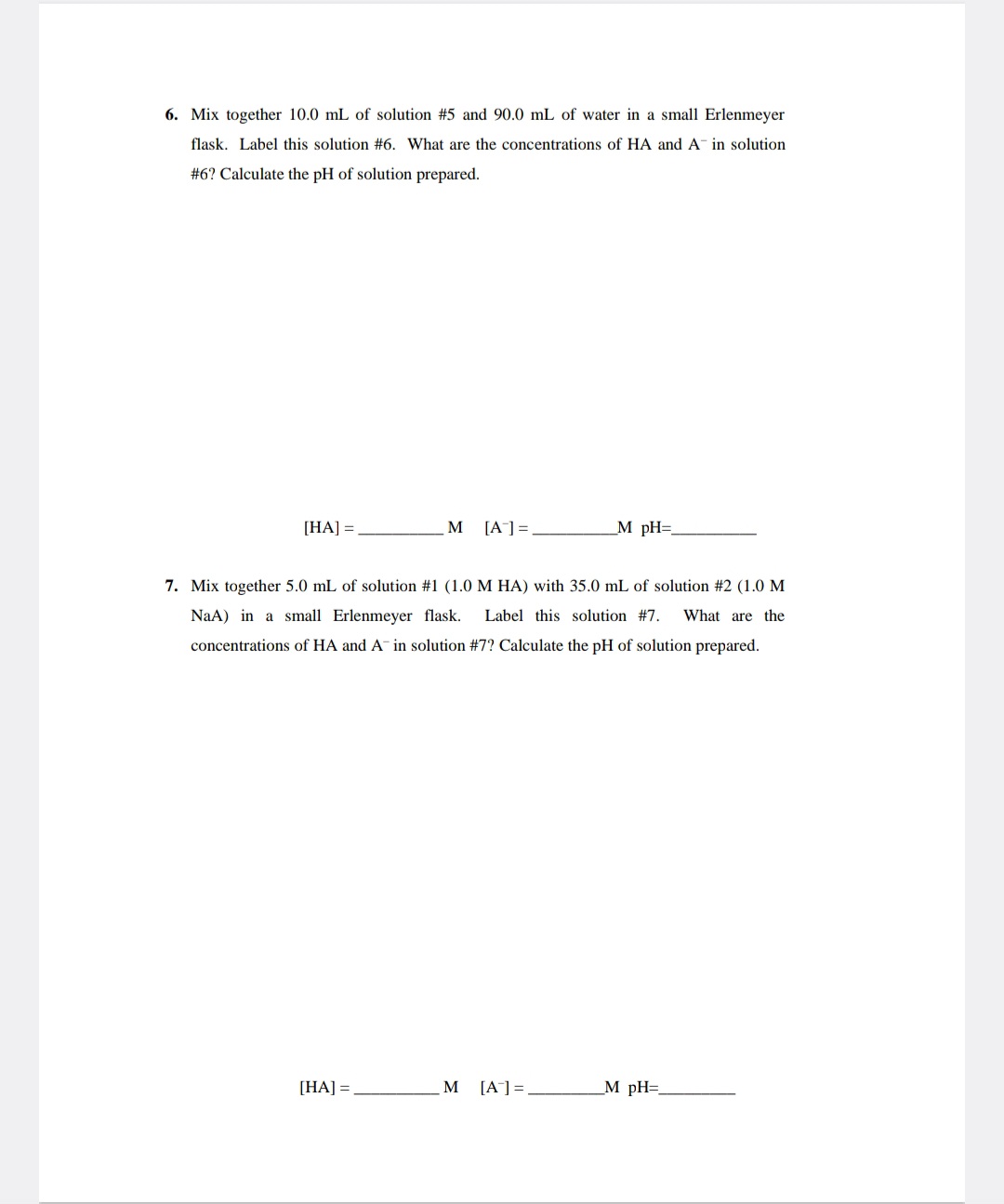 Buffer Solutions Procedure for Preparation of Buffer | Chegg.com