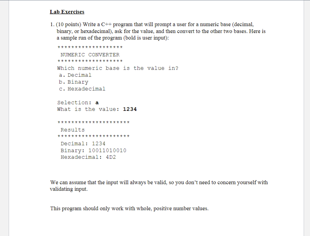 Solved For the conversion to binary I tried using '%' if you | Chegg.com