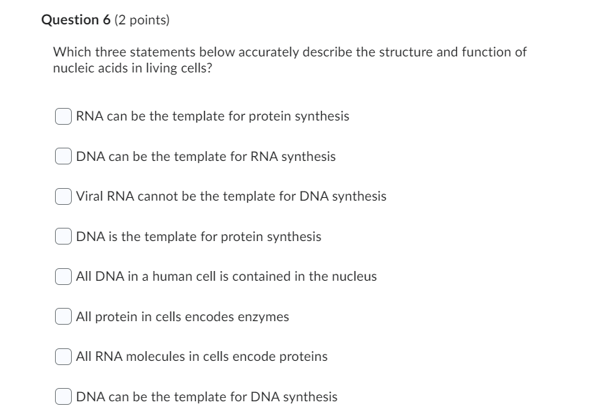 Solved Which three statements below accurately describe the | Chegg.com