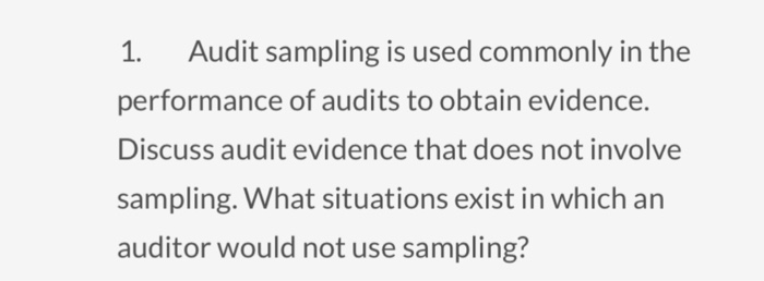 Solved Audit sampling is used commonly in the performance of | Chegg.com