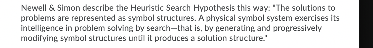 Solved what does this mean in terms of Newell & Simon's view | Chegg.com
