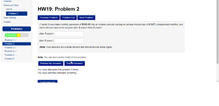 Solved Courses Homework Sels HW19 Problem 2 User Settings | Chegg.com