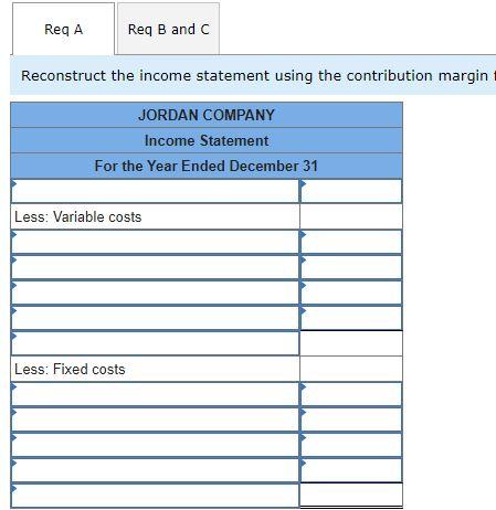 Solved a. Reconstruct the income statement using the | Chegg.com
