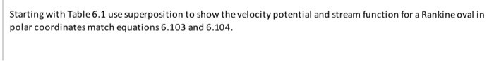 Solved Starting with Table 6.1 use superposition to show the | Chegg.com