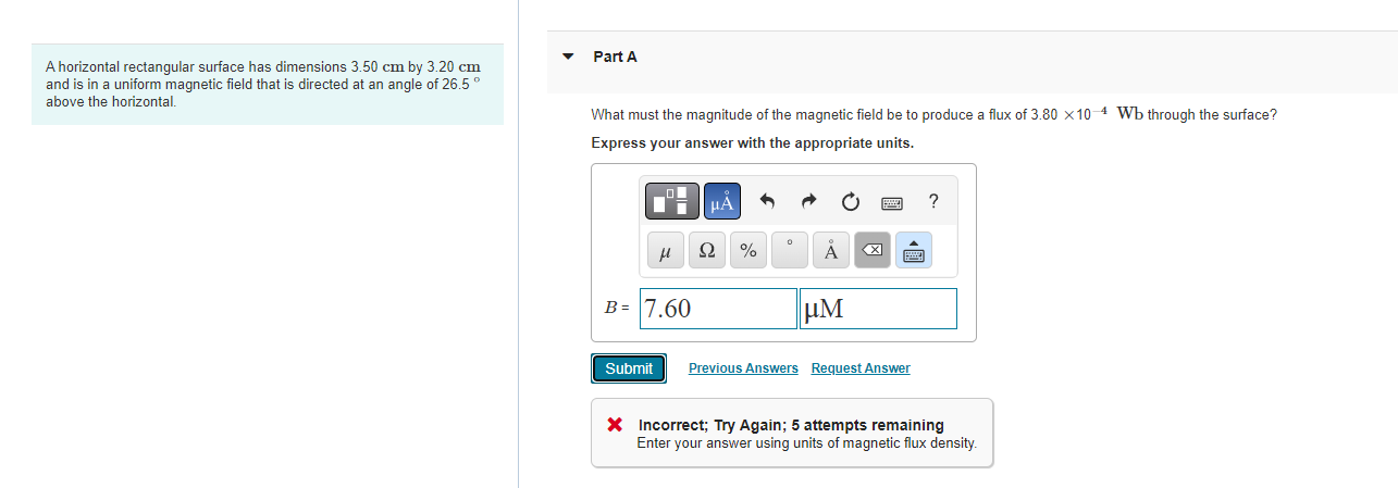 Solved A horizontal rectangular surface has dimensions 3.50 | Chegg.com